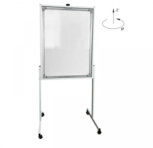 Доска поворотная магнитно-маркерная Attache на роликах (100х70 см) магнитно-маркерный двусторонний белый/серый 1023831