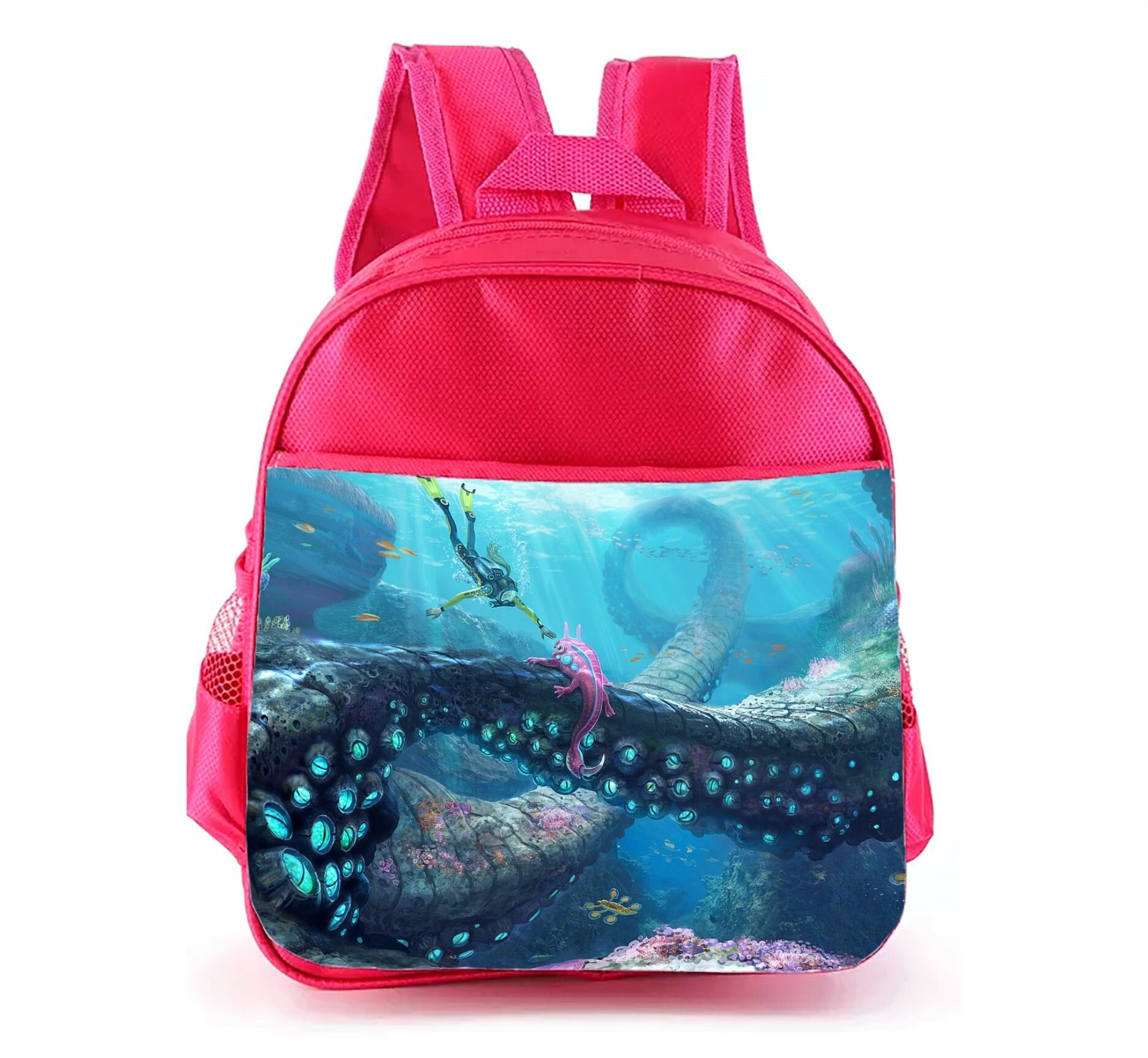 Рюкзак детский Mewni-Shop розовый Subnautica, Сабнатика - 0007