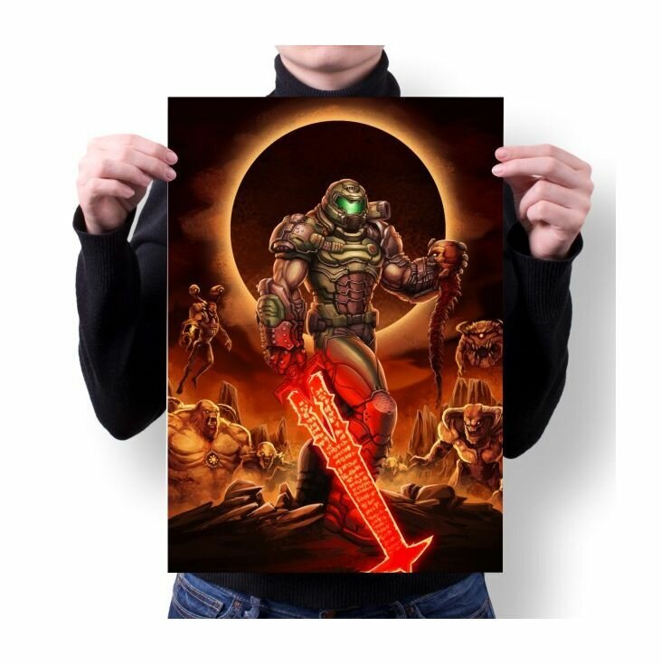 Плакат А1 Принт "Дум Doom" - 1