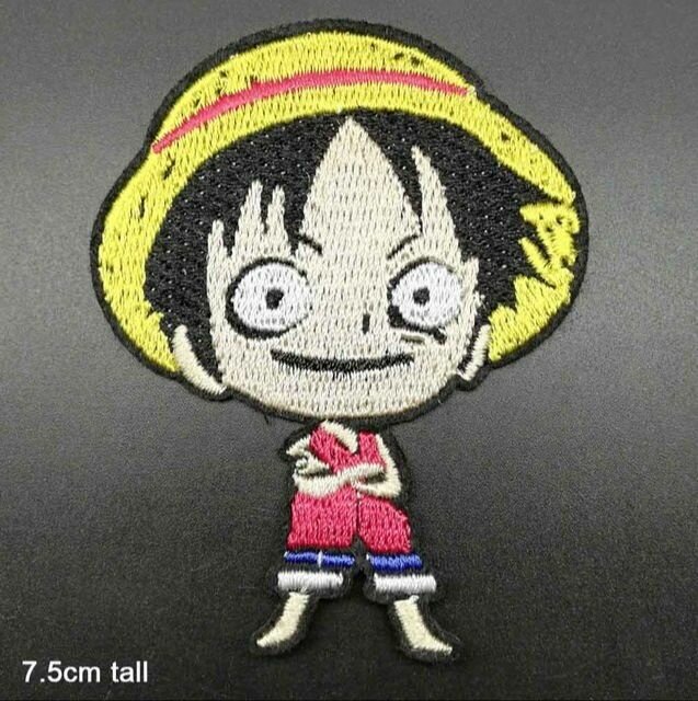 Нашивка термо с вышивкой Монки Де Луффи из аниме One Piece Ван Пис