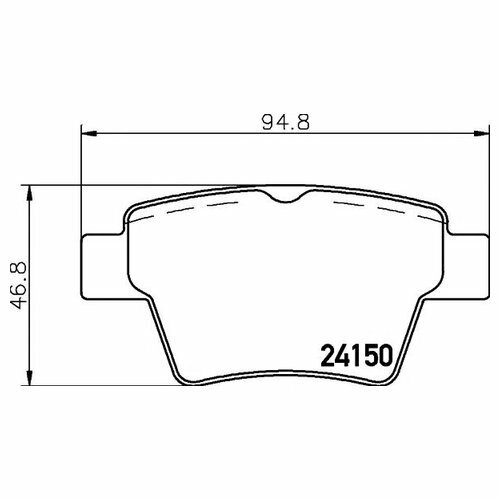 Комплект задних тормозных колодок Mintex MDB2693 для Citroen C4 I; Peugeot 307, 408