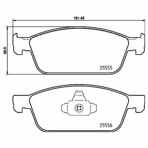 Комплект передних тормозных колодок Textar 2555501 для Ford Kuga II, Tourneo Connect, TRANSIT