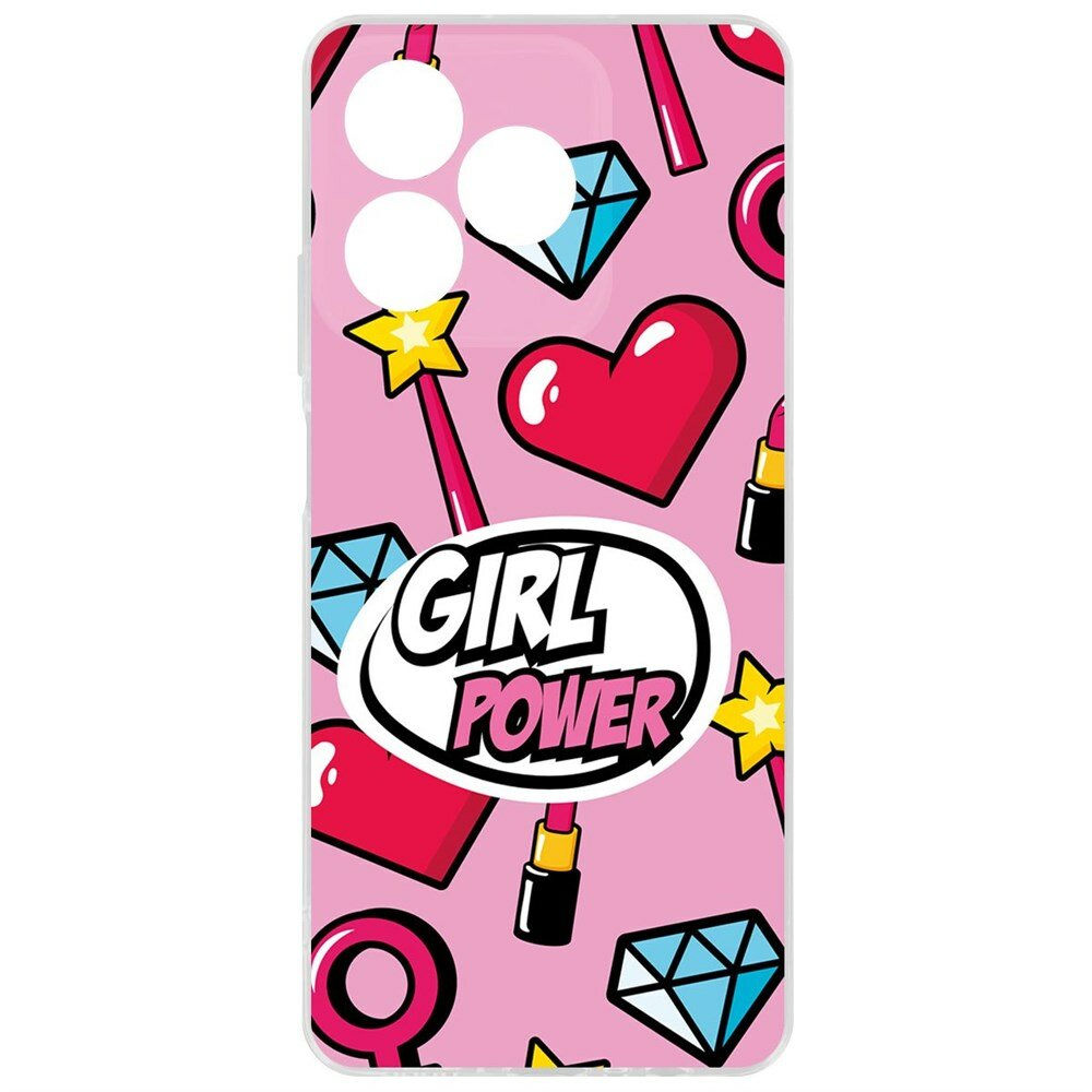Чехол-накладка Krutoff Clear Case Girl Power для Realme C53
