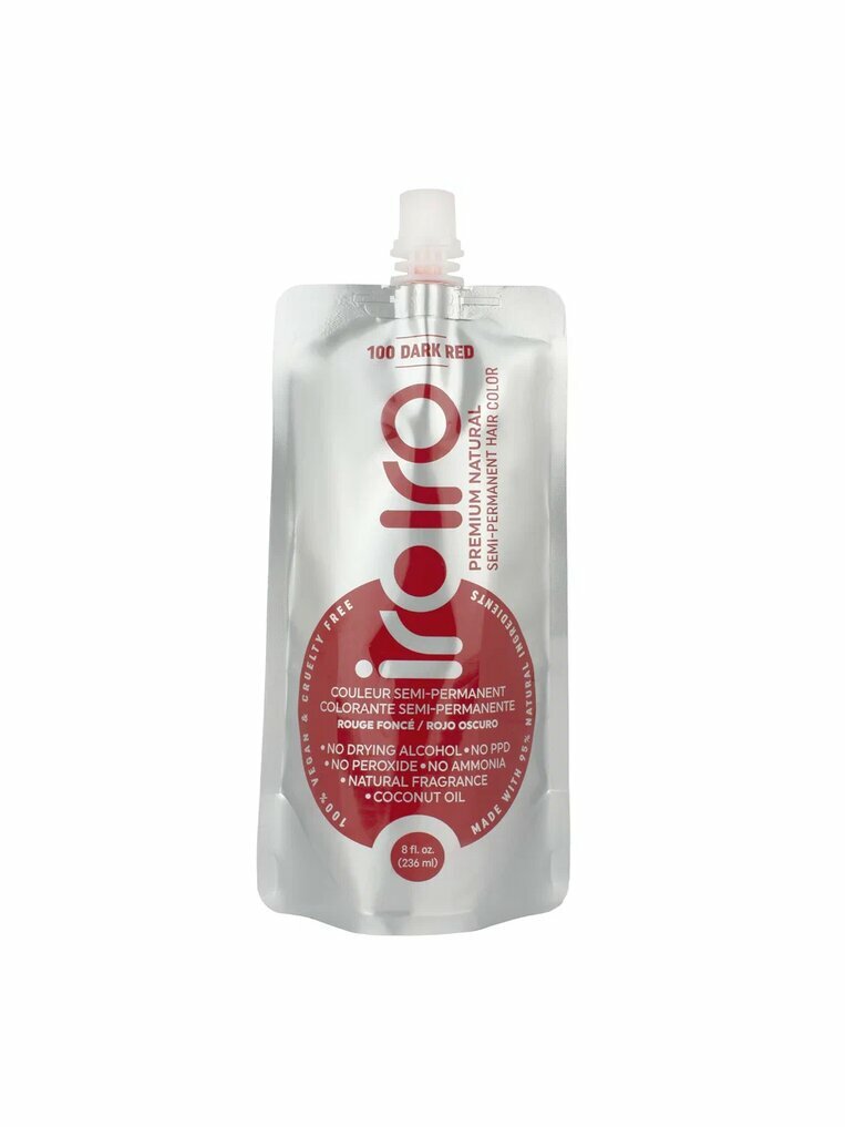 Семи-перманентный краситель для волос iroiro 100 DARK RED / Темно-красный 236 мл