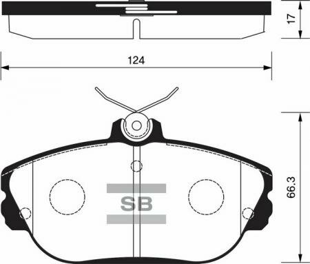 Колодки тормозные дисковые передние Sangsin Brake SP1263