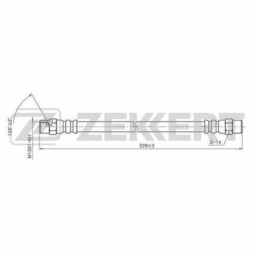 Шланг тормозной задний bmw 3 (e21 e30 e36) 75- 5 (e12 e28 e34) 72- 6 (e24) 76- 7 (e23 e32) 7 ZEKKERT bs9001