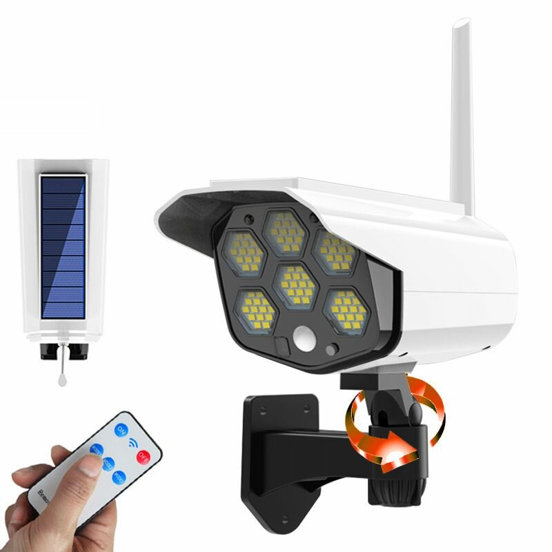 Светильник на солнечных батареях с датчиком движения настенный Огонек OG-LDP09 (77LED, IP65)