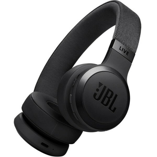 Беспроводные/проводные наушники JBL Live 670NC черный, накладные, Bluetooth + проводной, адаптивное шумоподавление, быстрая зарядка