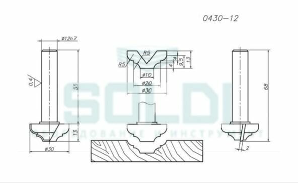 Фреза ST0430-12 PCD