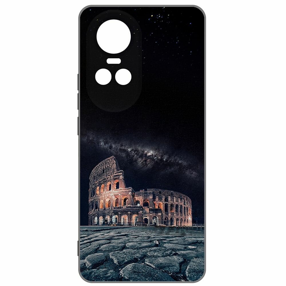 Чехол-накладка Krutoff Soft Case Италия, Колизей для Oppo Reno10 Pro 5G черный