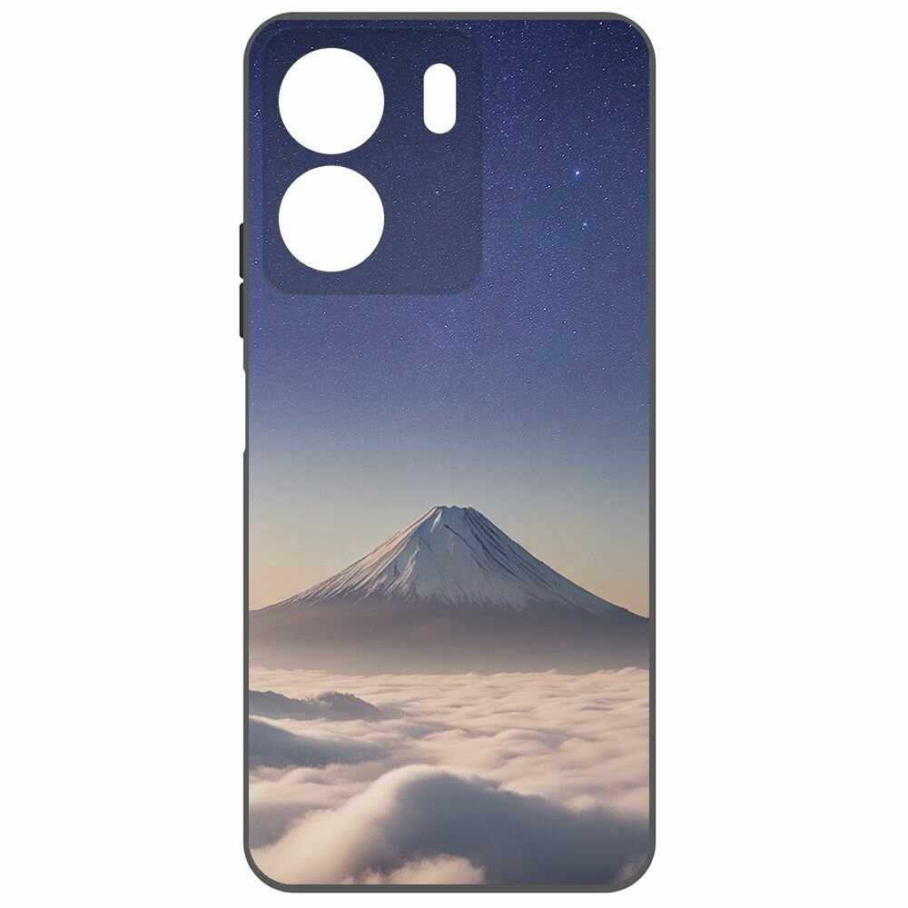 Чехол-накладка Krutoff Soft Case Япония, Фудзияма для Xiaomi Redmi 13C черный