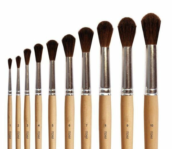 Кисть художественная пони № 10 "ASMAR" 10 шт