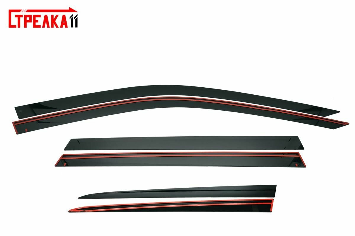 EXEED VX 2020-н. в. - 2D Дефлекторы окон черные