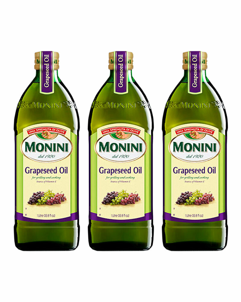 Масло Monini из Виноградных Косточек Grapeseed Oil 1 л. - 3 шт