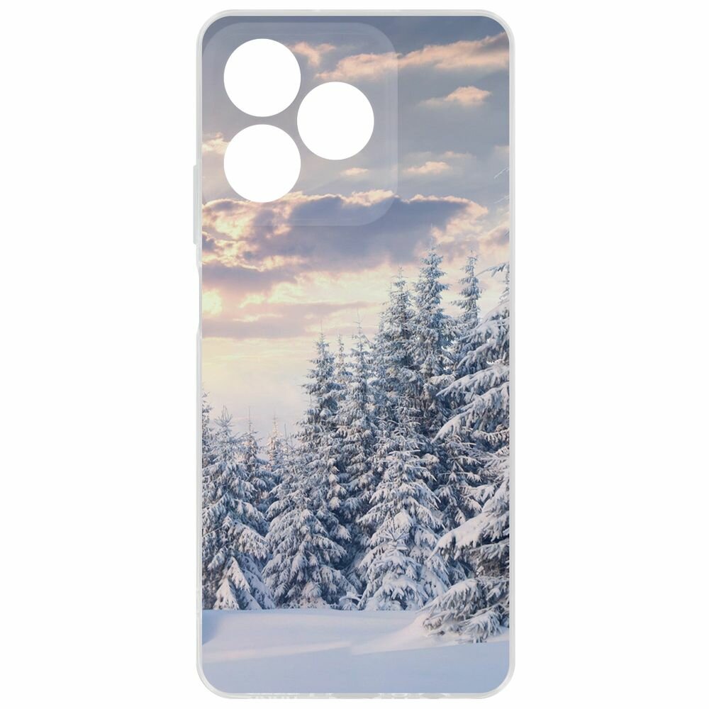 Чехол-накладка Krutoff Clear Case Снежный пейзаж для Realme Note 50