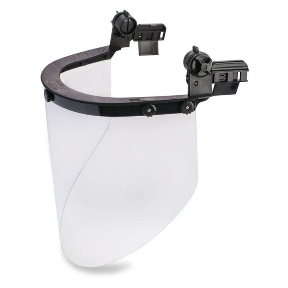 Упаковка 2 шт. Щиток защитный лицевой РОСОМЗ КБТ Визион Titan, экран из поликарбоната 220х385мм, толщиной 2 мм, универсальное накасочное крепление, 4390