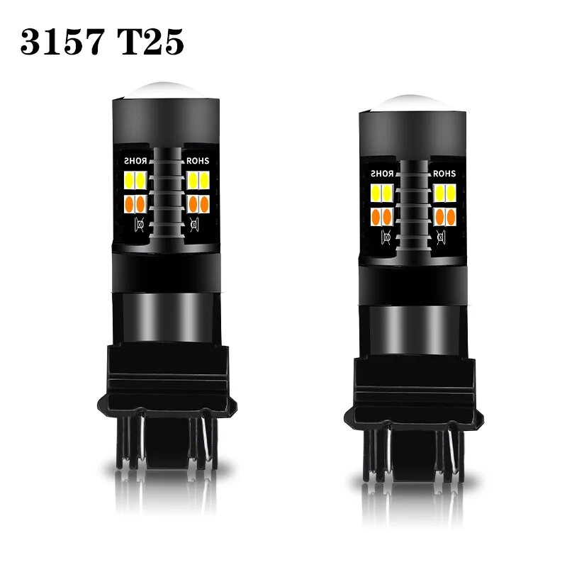 IJDM двухцветный 1157 BAY15D P21/5W Led T20 7443 W21/5W Светодиодная лампа T25 3157 P27/7W 3157 T25