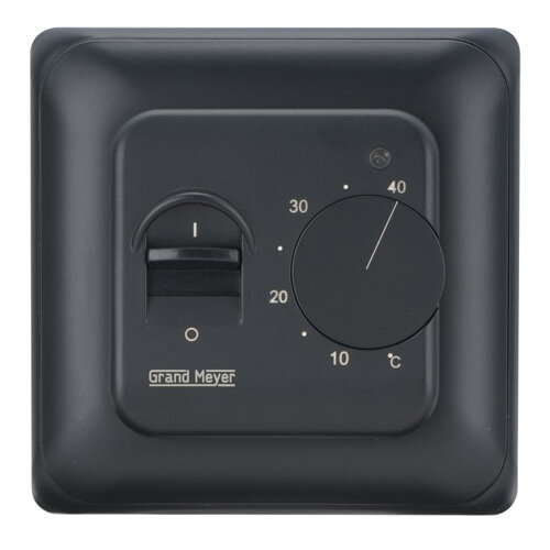 Терморегулятор механический встраиваемый Grand Meyer MST-10 Black (Matte colour)