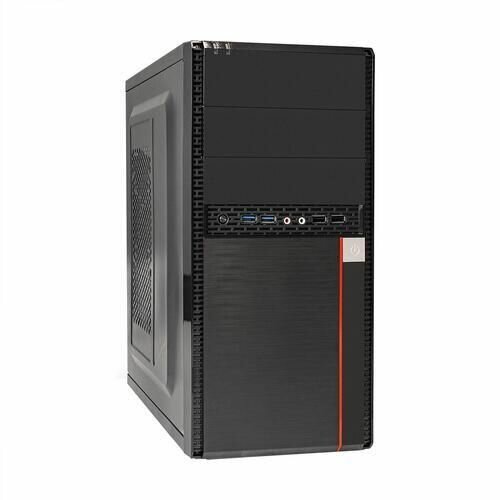 Компьютерный корпус ExeGate BA-204U-AA400 (EX284037RUS) черный - Mini Tower, Micro ATX, USB 3.2 Gen1 Type A
