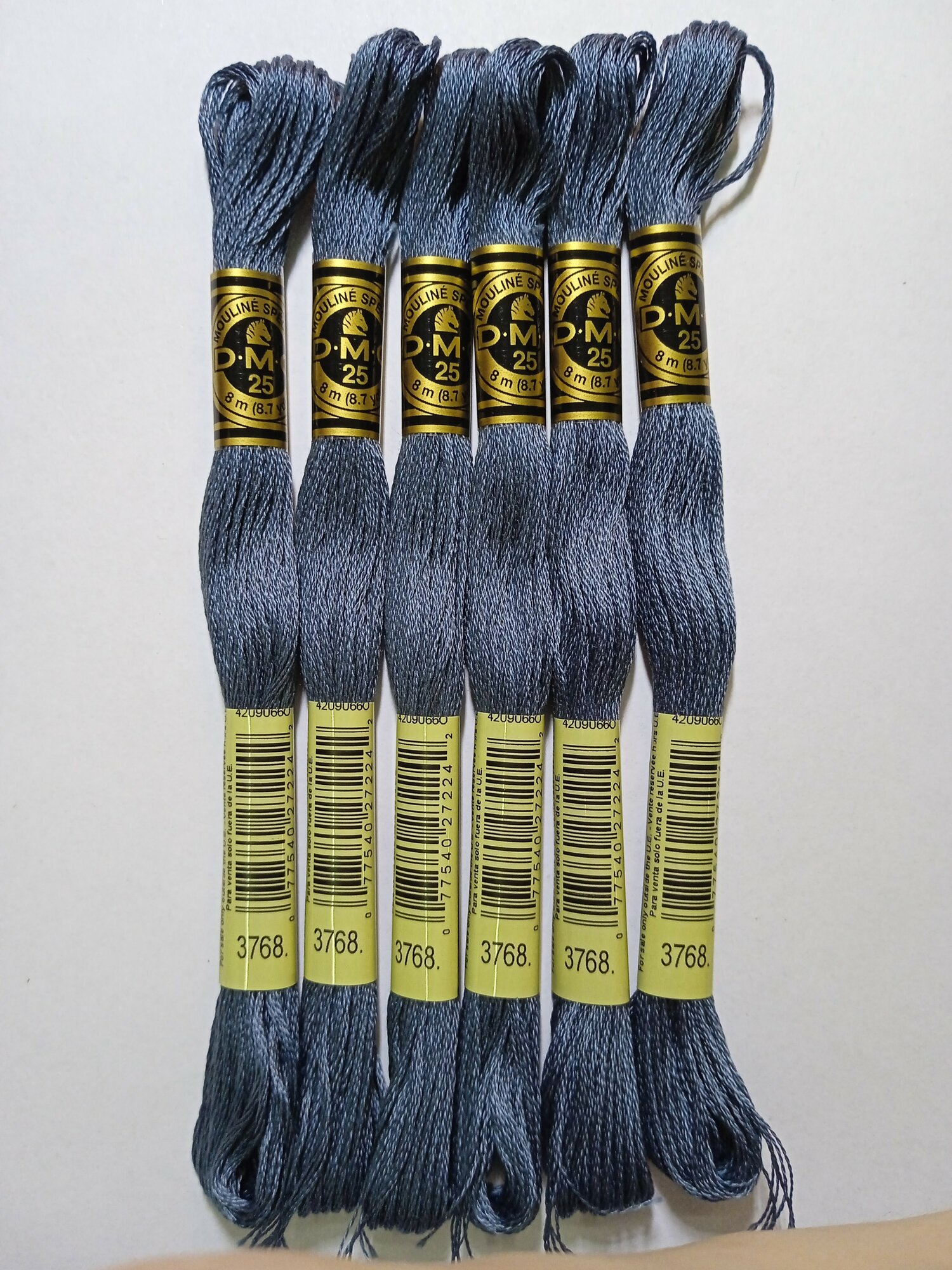 Набор ниток мулине, 8 м, 6 шт DMC-3768_6