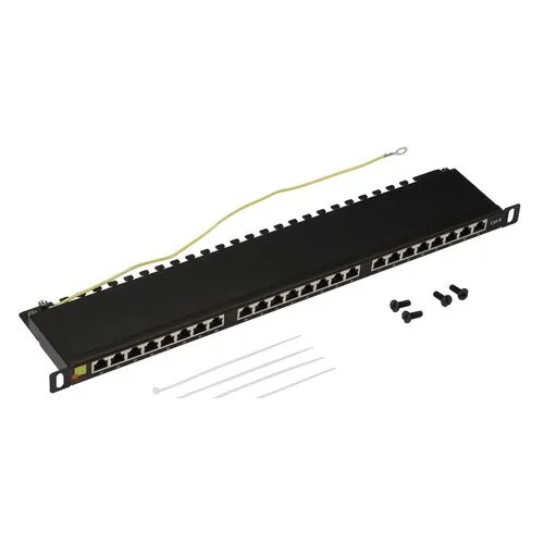 Патч-панель Lanmaster (LAN-PPC24S6) 19" 0.5U 24xRJ45 кат.5E STP