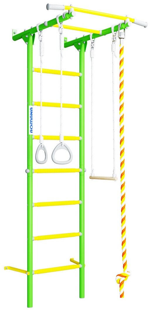 Шведская стенка, детский спортивный комплекс для дома Romana S1 (01.21.7.06.490.05.00-13) зелёное яблоко