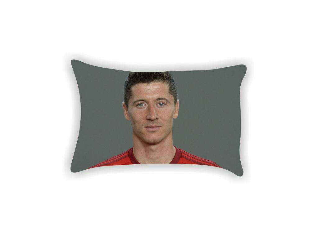 Подушка Роберт Левандовский, Robert Lewandowski №27, картинка с двух сторон