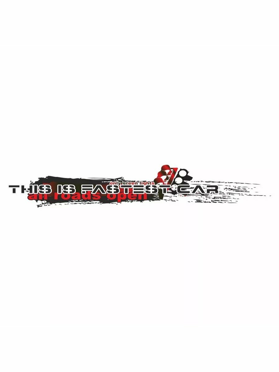 Графика на борта "FASTEST CAR" 500х2000мм, крас, прав, Арт рэйсинг