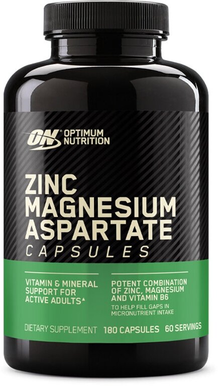 Повышение тестостерона Optimum Nutrition ZMA, 180 капсул