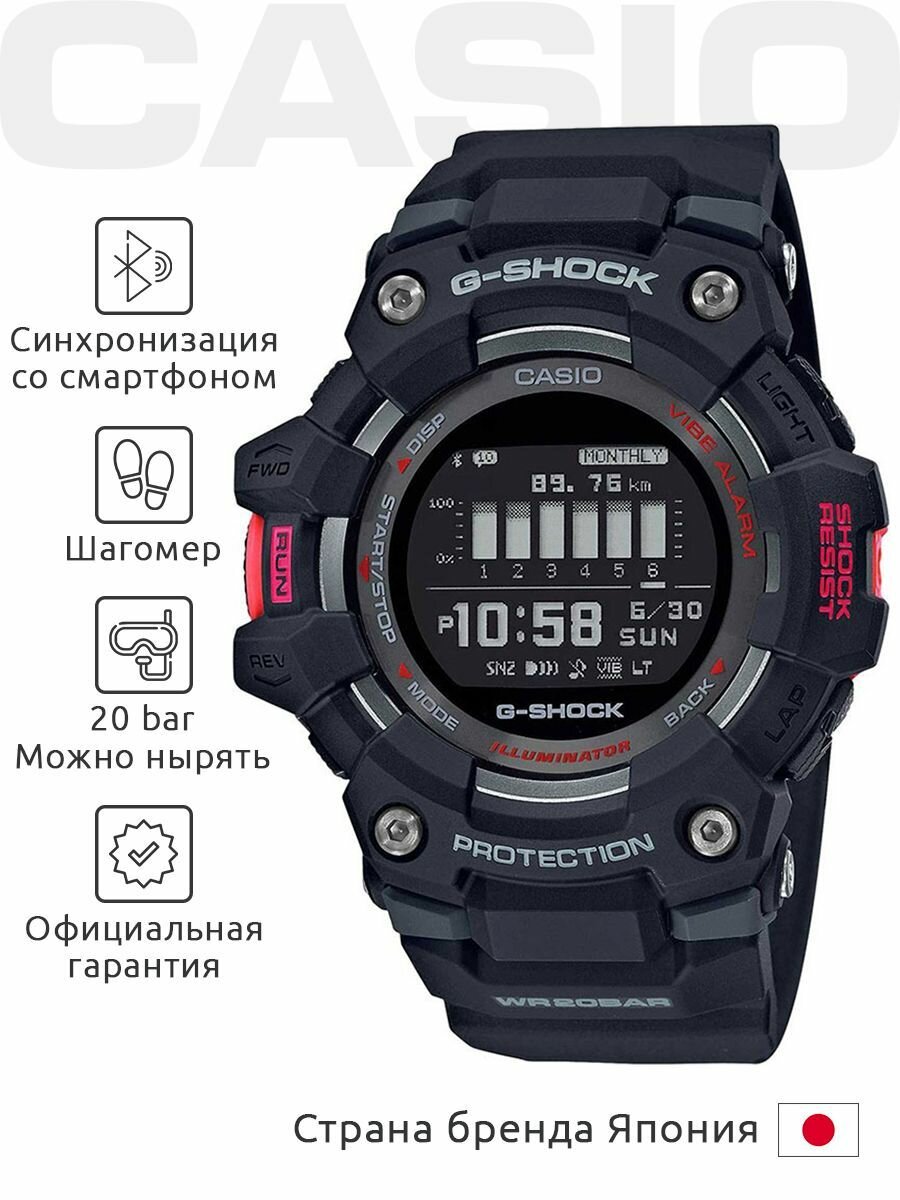 Наручные часы CASIO G-Shock, черный/красный