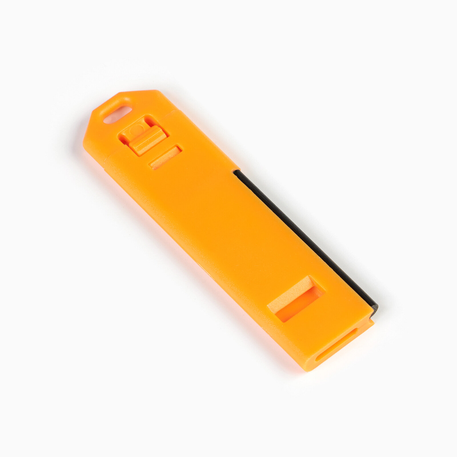 Свисток для выживания высокочастотный до 100 дБ, размер 8 см, с огнивом, цвет оранжевый