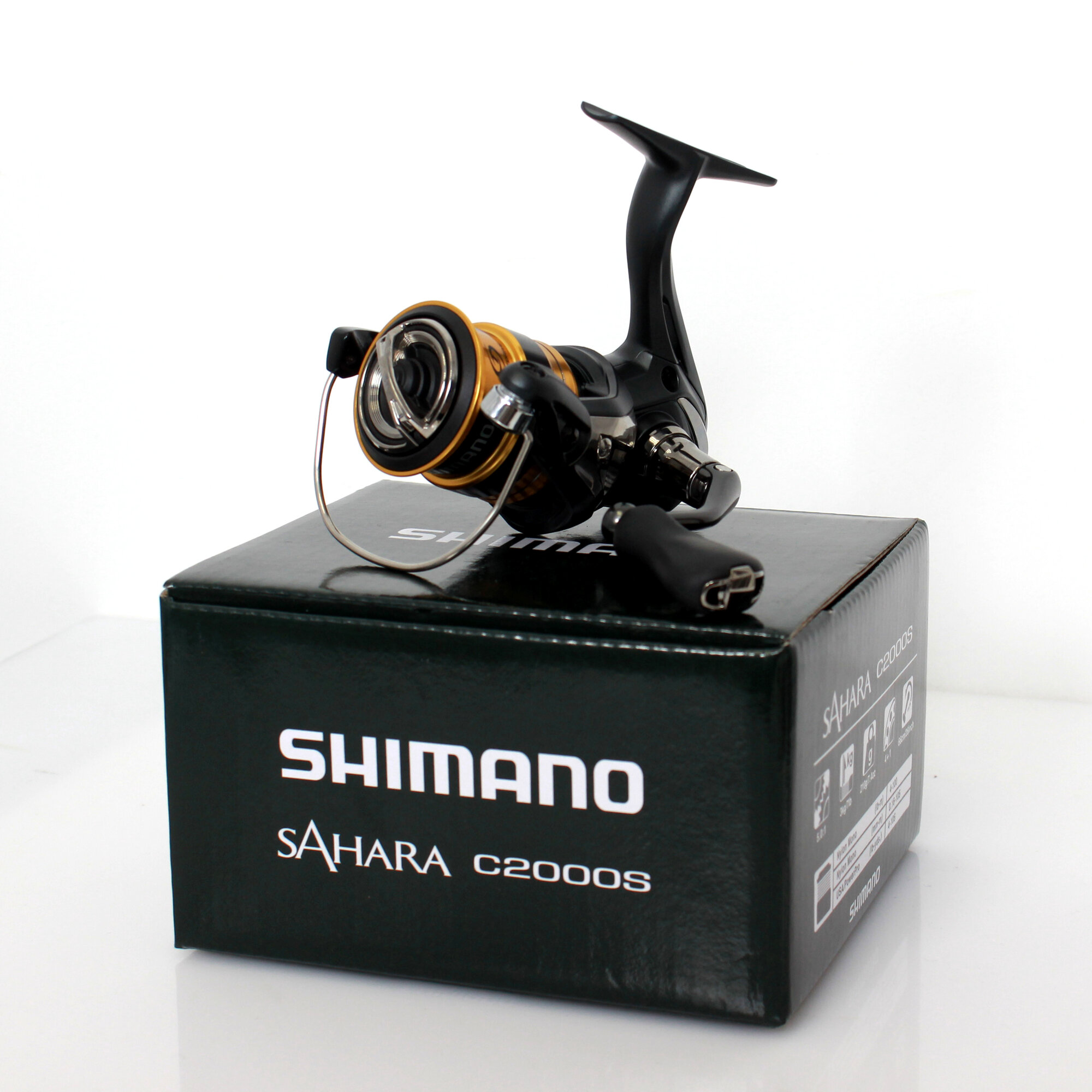 Катушка Shimano "Sahara" C2000S, мелкая шпуля, вес 210гр, передаточное число 5:0:1, фрикцион 3кг, 4+1 подшипника