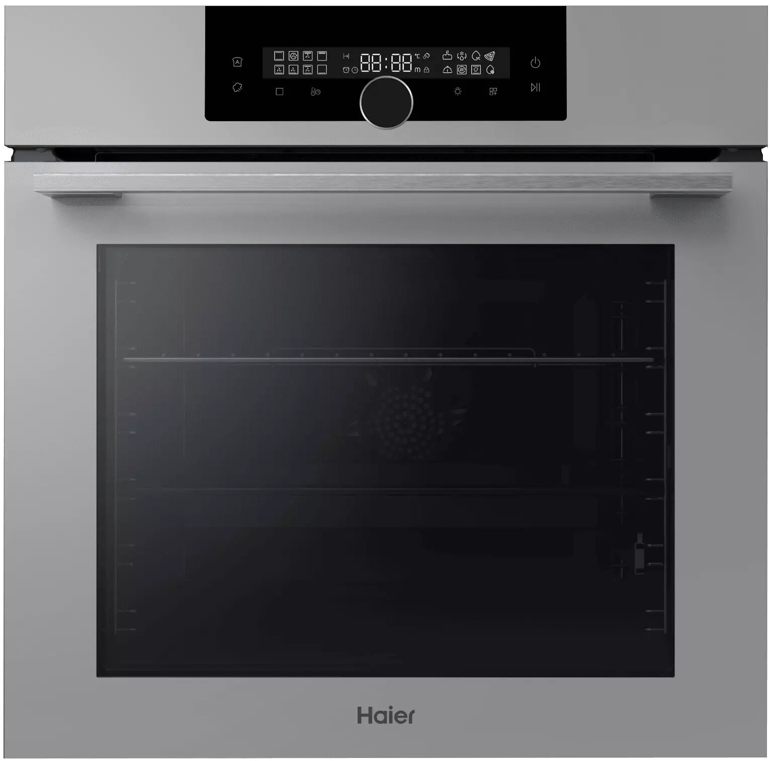 Электрический духовой шкаф Haier HOQ-F6QSN3GG, 72 л, независимый, до 300 °C, дисплей, гриль, конвекция, класс - A++, пар