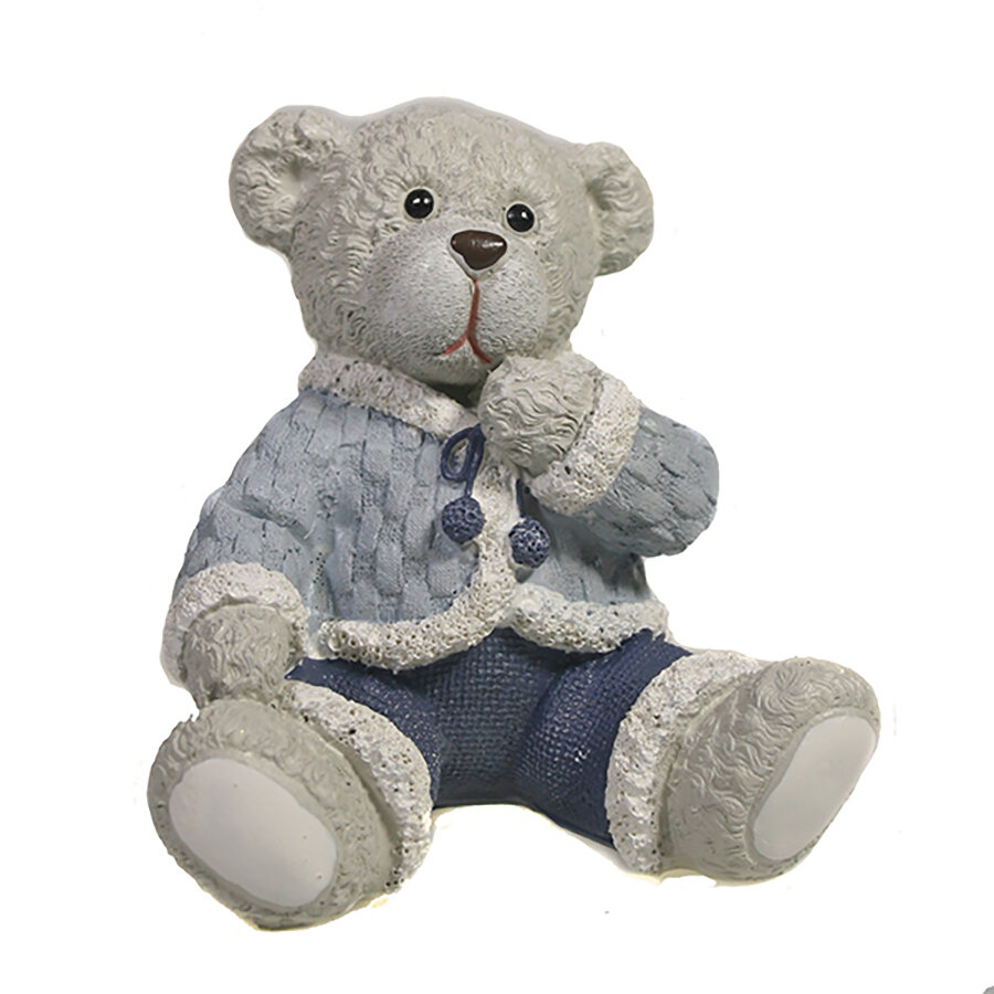 Фигура декоративная Медведь вид №2 цв. синий, 8,5*7,5*8см KSMR-714140