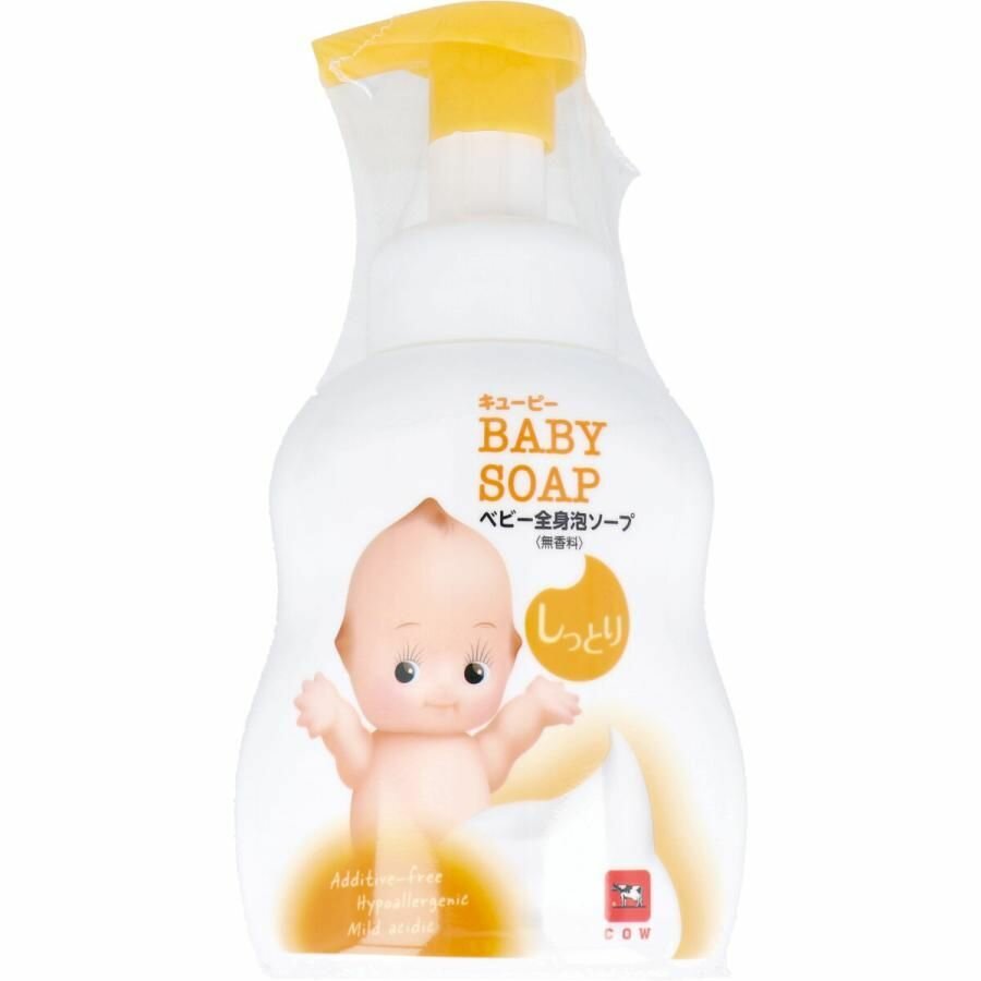 COW Увлажняющая детская пенка "QP Baby Soap" для мытья волос и тела с первых дней жизни ("Без слёз"), 400 мл