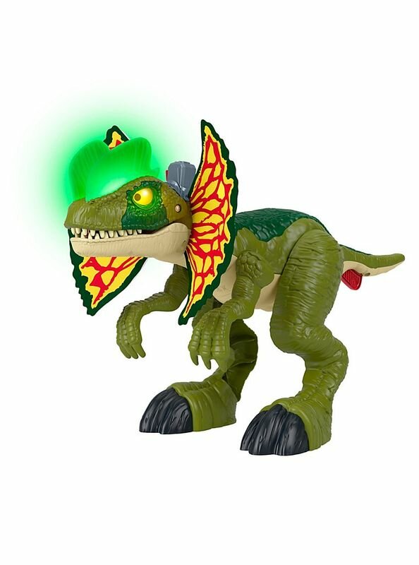 Дилофозавр Jurassic World Imaginext с режимом атаки, интерактивный