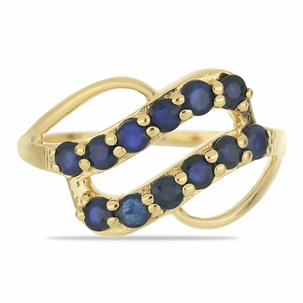 Кольцо дорожка, серебро, 925 проба, сапфир