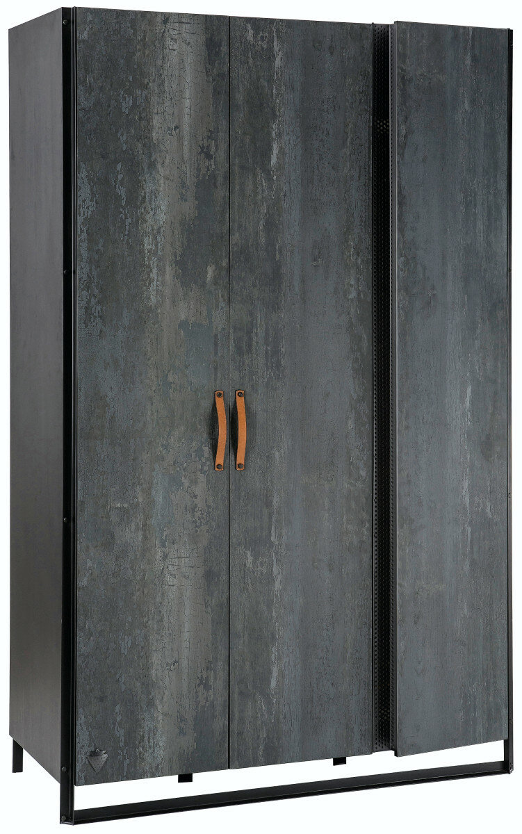 Шкаф Dark metal трехдверный Cilek