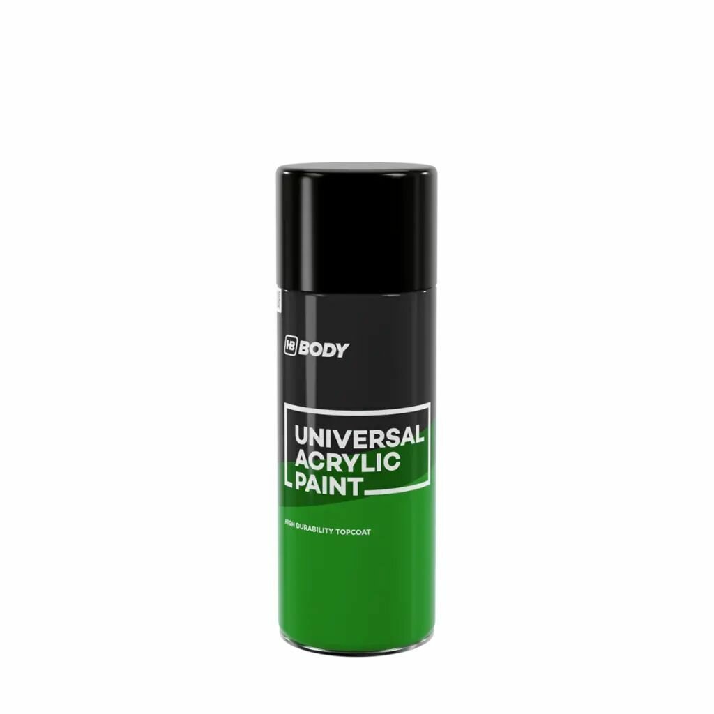 Краска HB BODY UNIVERSAL ACRYLIC PAINT, черный глянец, аэрозоль, 400мл