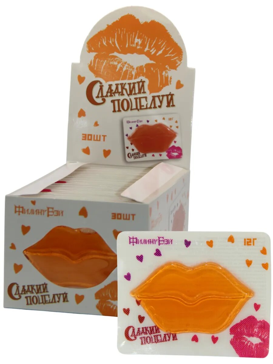 Мармелад "Сладкий поцелуй" со вкусом Апельсина 12 г * 30 шт