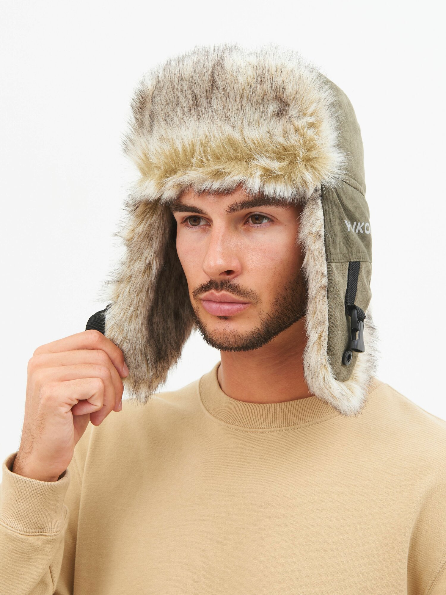 Шапка ушанка зимняя Yukon Ice ткань Finlandia цвет Хаки
