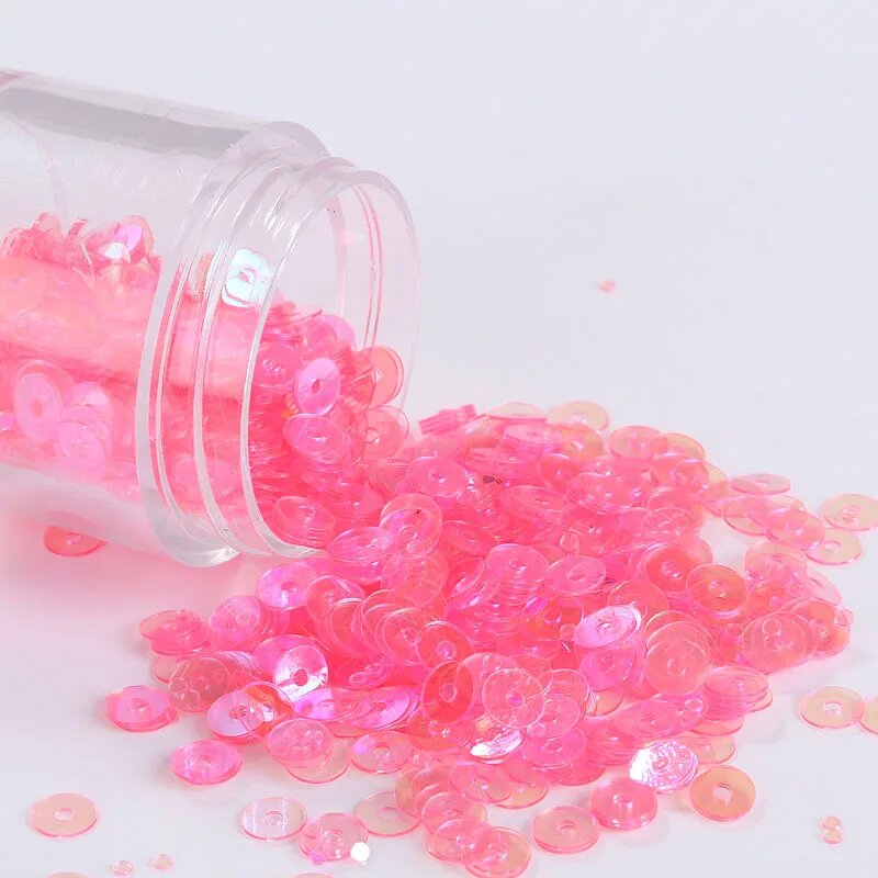 Розовые блестки круглые 3 мм, 3000 шт, 10 г, AB Trans D Pink