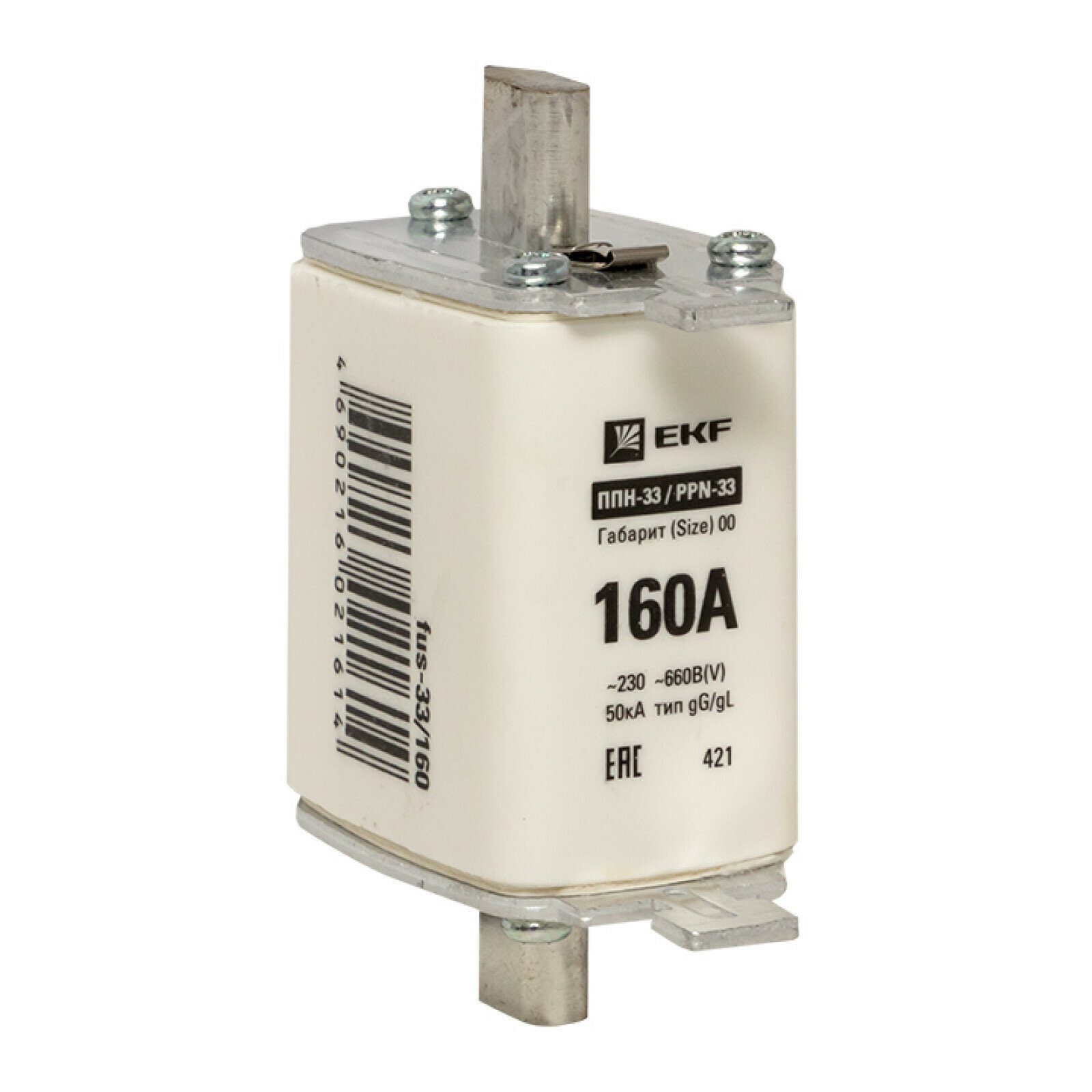 Плавкая вставка EKF ППН-33, 160/160A, керамика, кварцевый песок
