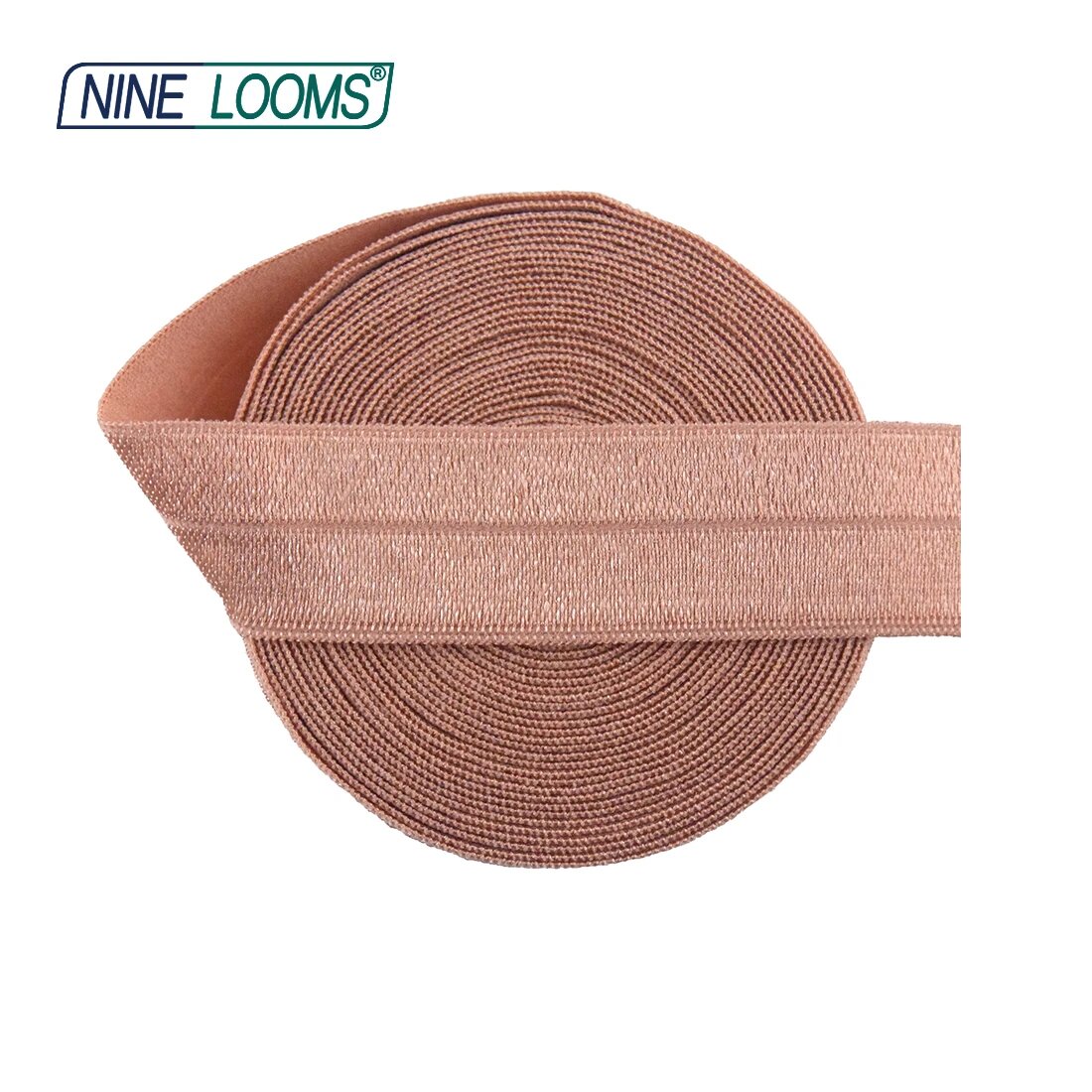 Эластичная лента NINE LOOMS Pecan Brown, 20 мм, 10 ярдов