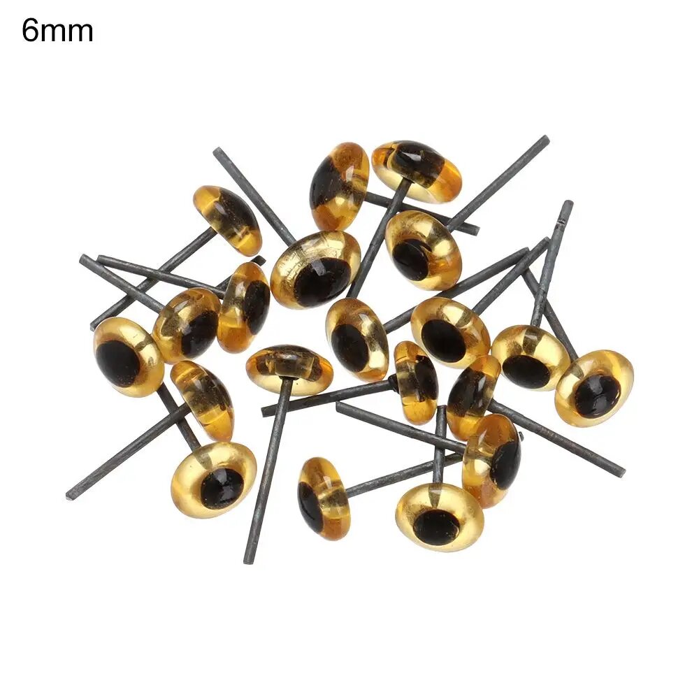 Коричневые глаза для кукол 6mm, 20 шт.