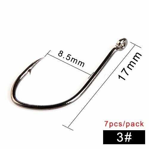 FTK карповые крючки AJI 3#, 8 Pack