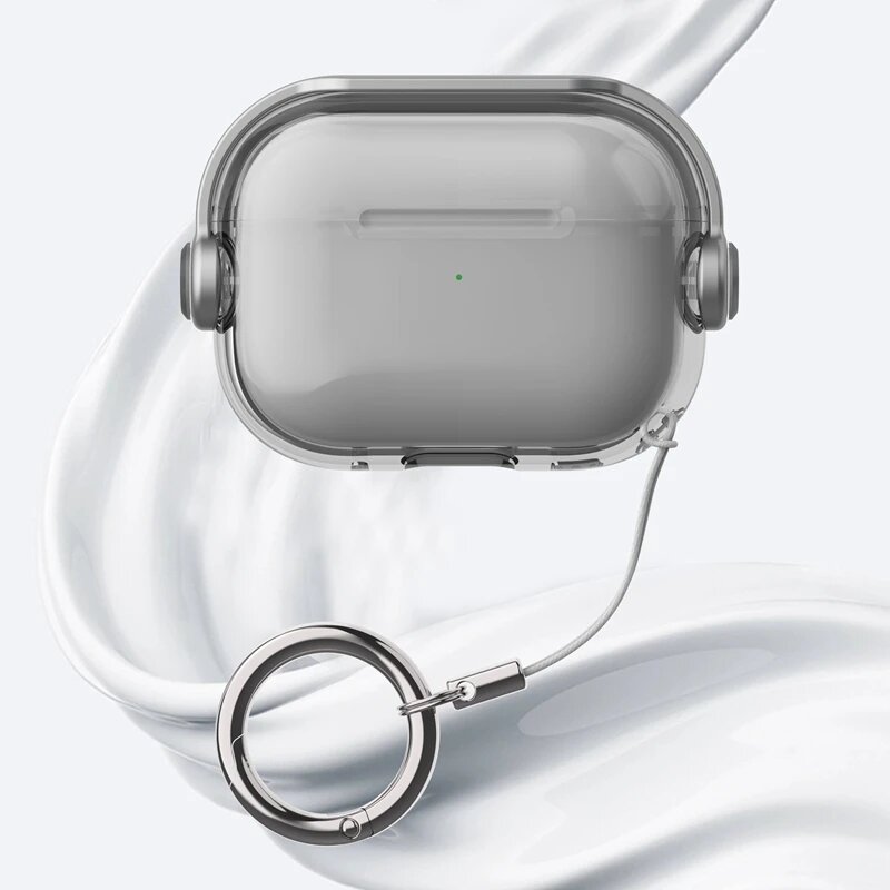 Прозрачный чехол для AirPods Pro 2, черный