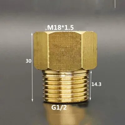 Переходник пневматический M18x1.5, G1/2, цвет 04-M18x1.5