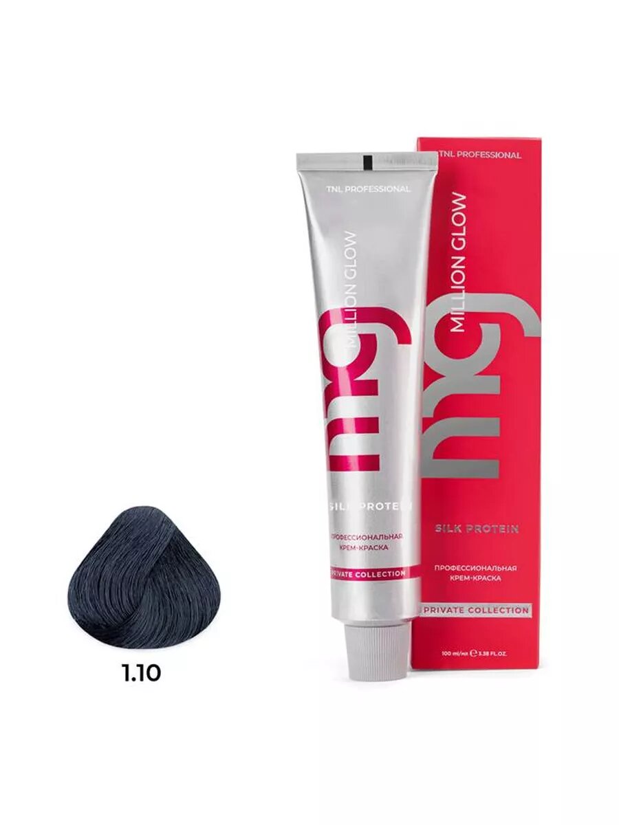 Крем-краска для волос Million glow Private collection Silk protein 1.10