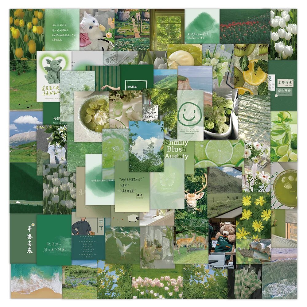 Стикеры GOGOTU, ландшафты, 64PCS